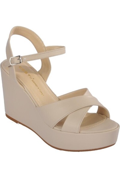 Pabucmarketi Ten Kadın Topuklu Ayakkabı