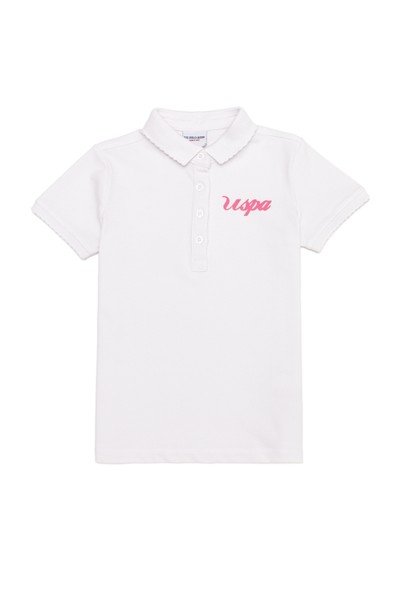 U.S. Polo Assn. Kız Çocuk Beyaz T-Shirt 50253145-VR013
