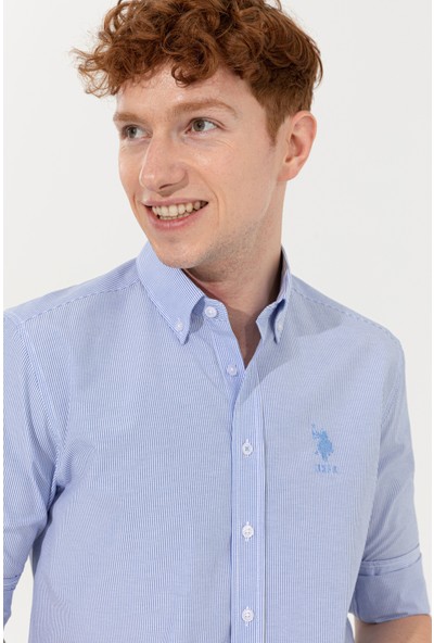 U.S. Polo Assn. Erkek Mavi Gömlek 50248013-VR036