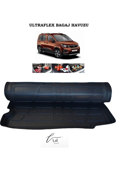Lal Peugeot Rifter Koltuklu 2019 Model ve Sonrası Uyumlu 3D Bagaj Havuzu Lal Peugeot Rifter Koltuklu 2019 Model ve Sonrası Uyumlu 3D Bagaj Havuzu
