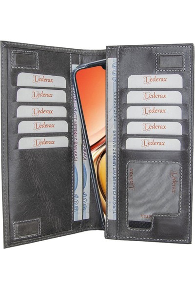 Lederax Eskitme Hakiki Deri Mıknatıslı Telefon Bölmeli Portföy Cüzdan Lederax Eskitme Hakiki Deri Mıknatıslı Telefon Bölmeli Portföy Cüzdan