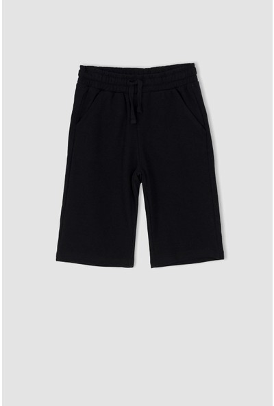 DeFacto Erkek Çocuk Regular Fit İnce Sweatshirt Kumaşı Uzun Şort Y6501A622HS