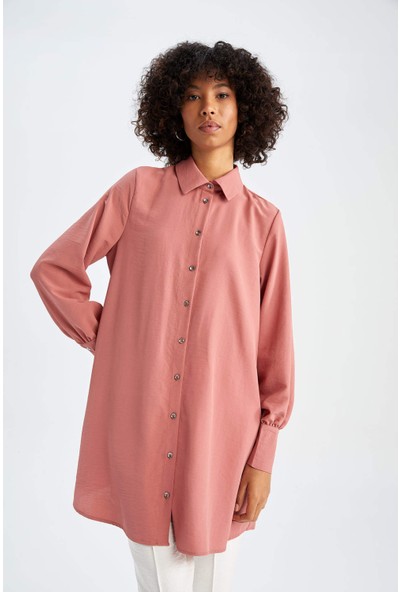 DeFacto Regular Fit Basic Uzun Kollu Gömlek TUNIK Y9448AZ22SM DeFacto Regular Fit Basic Uzun Kollu Gömlek TUNIK Y9448AZ22SM