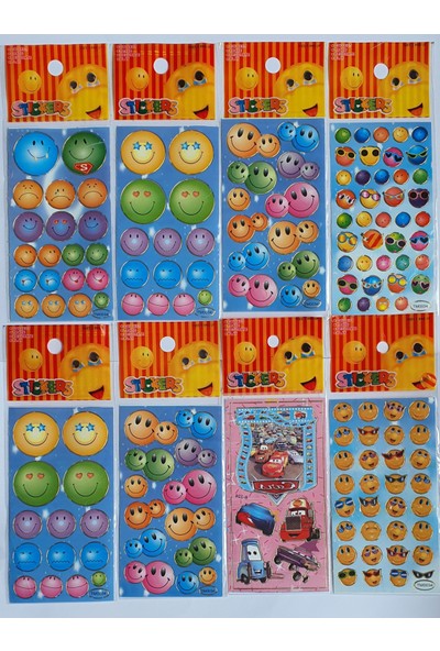 Cmk Emojili Lazer Etiket Seti 8'li Paket Cmk Emojili Lazer Etiket Seti 8'li Paket