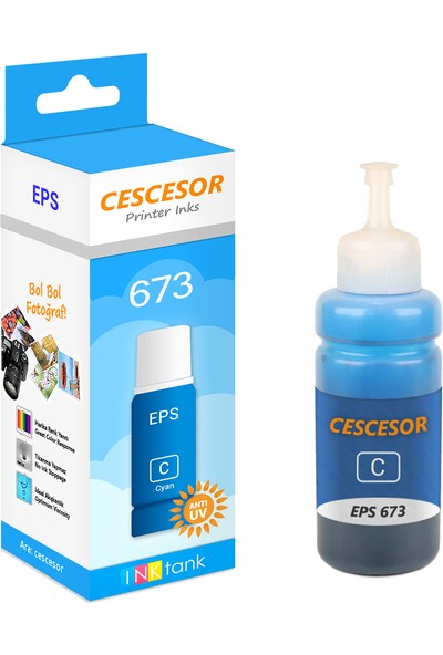 Cescesor Epson 673 Mavi Muadil Mürekkep - 70 ml - Cescesor Cescesor Epson 673 Mavi Muadil Mürekkep - 70 ml - Cescesor