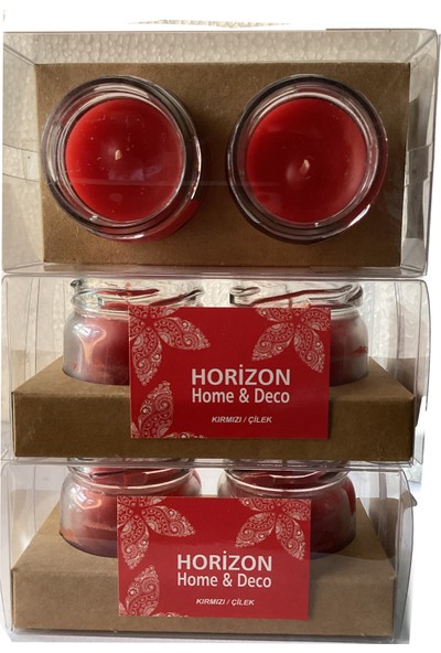 6lı Çilek Kokulu Mum