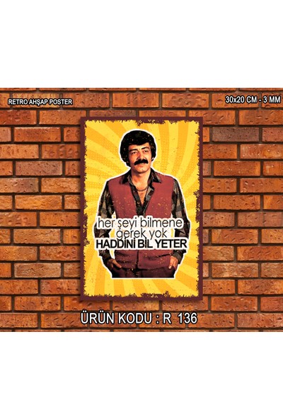 Deryalar Müslüm Gürses Arabesk Edebi Sözler Retro Ahşap Poster A + Kalite 20X30 R136 Deryalar Müslüm Gürses Arabesk Edebi Sözler Retro Ahşap Poster A + Kalite 20X30 R136