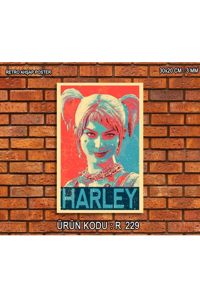 Harley Quınn Dc /Retro Vintage Ahşap Poster A + Kalite 20X30 R229 Harley Quınn Dc /Retro Vintage Ahşap Poster A + Kalite 20X30 R229
