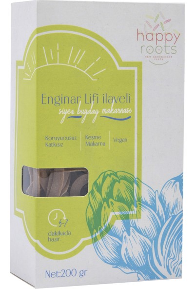 Happy Roots 200 gr Siyez Buğdaylı Enginar Lif Ilaveli Makarna