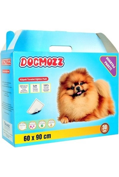 DogMozz Premium Köpek Tuvalet Çiş Eğitim Pedi Yapışkan Bantlı 60X90 cm 30LU Paket DogMozz Premium Köpek Tuvalet Çiş Eğitim Pedi Yapışkan Bantlı 60X90 cm 30LU Paket