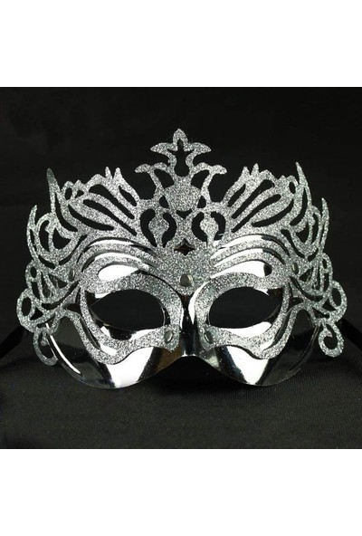 Guru Sepeti Metalik Gümüş Renk Masquerade Kelebek Simli Parti Maskesi 23X14 cm Guru Sepeti Metalik Gümüş Renk Masquerade Kelebek Simli Parti Maskesi 23X14 cm