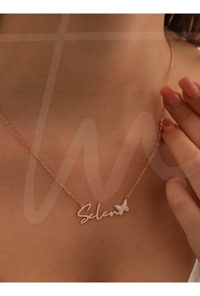 Isimli Kelebek Kolye