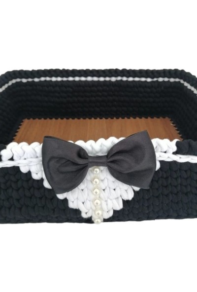 Handmade El Örgüsü Ahşap Tabanlı Damat Sepeti Handmade El Örgüsü Ahşap Tabanlı Damat Sepeti