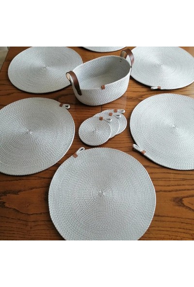 Gobo Handmade Polyester Kordon Supla Takımı 6'lı Gümüş Gobo Handmade Polyester Kordon Supla Takımı 6'lı Gümüş