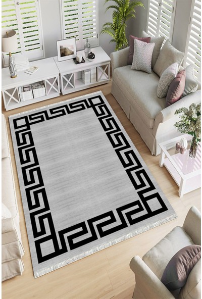 Perla Soft Bambu Kaymaz Tabanlı Modern Yıkanabilir Antibakteriyel Halı ve Yolluk