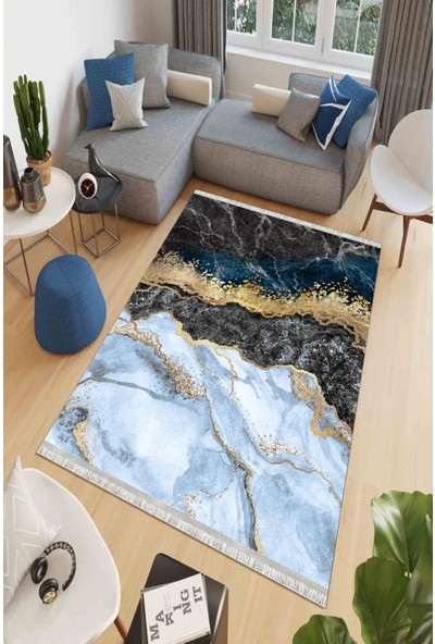 Perla Soft Bambu Kaymaz Tabanlı Modern Yıkanabilir Antibakteriyel Halı ve Yolluk