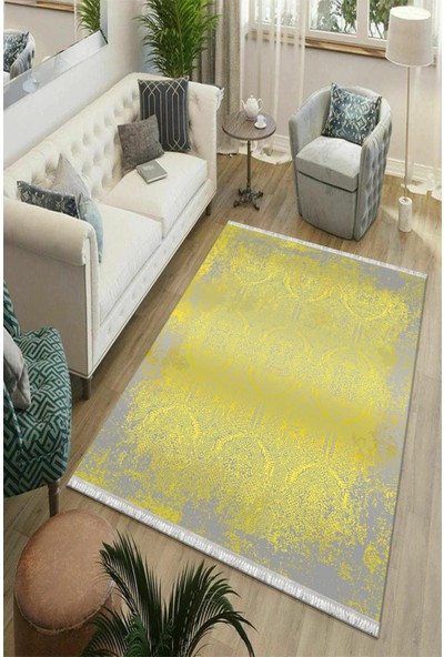 Perla Soft Bambu Kaymaz Tabanlı Modern Yıkanabilir Antibakteriyel Halı ve Yolluk