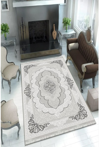 Perla Soft Bambu Kaymaz Tabanlı Modern Yıkanabilir Antibakteriyel Halı ve Yolluk