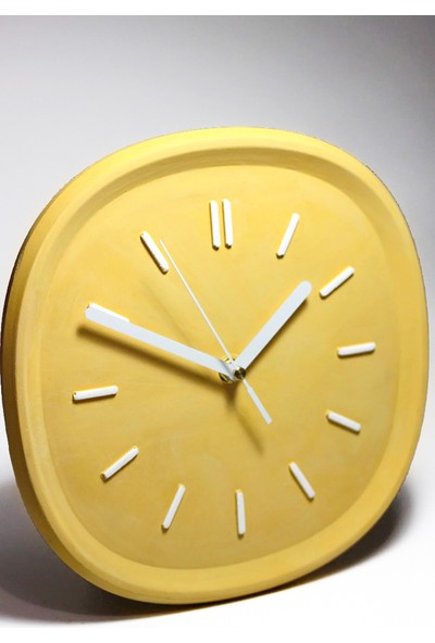 Çizgi Grafik Dekoratif Tasarımlı Renkli Kare Duvar Saati Çizgi Grafik Dekoratif Tasarımlı Renkli Kare Duvar Saati