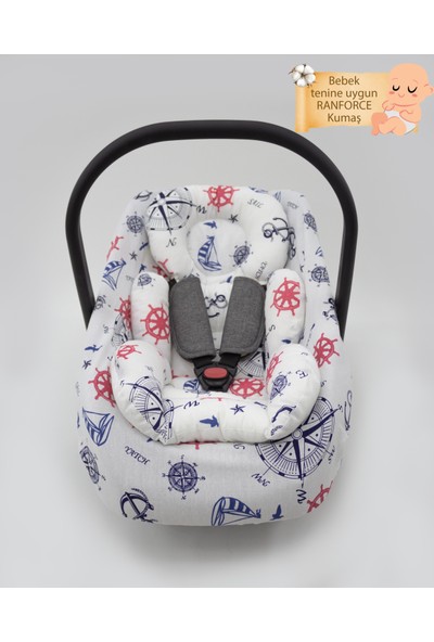 mordesign Ortopedik Bebek Puset Minderi, Pamuklu Kumaş, Gemici Serisi Kırmızı mordesign Ortopedik Bebek Puset Minderi, Pamuklu Kumaş, Gemici Serisi Kırmızı