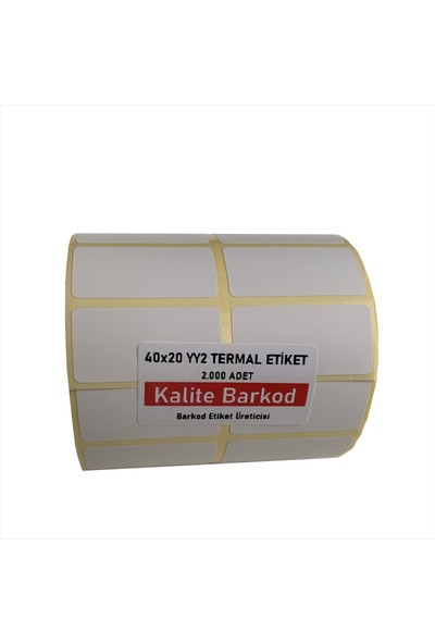 40X20 Yanyana 2 Li Termal Etiket | Rulo Barkod Etiketi 40X20 Yanyana 2 Li Termal Etiket | Rulo Barkod Etiketi
