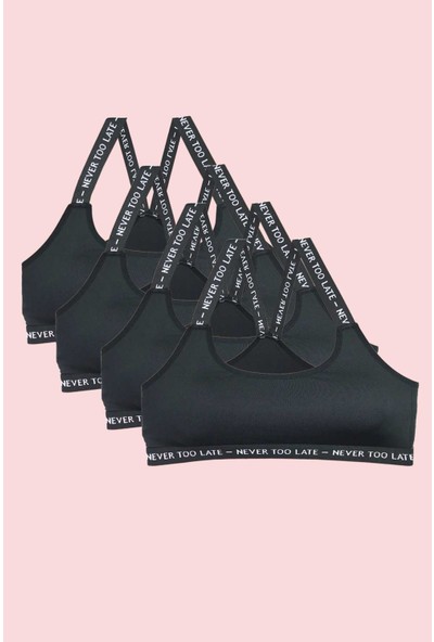 Royaleks 4 Adet Çapraz Kalın Askılı Kadın Sporcu Büstiyer Siyah Royaleks 4 Adet Çapraz Kalın Askılı Kadın Sporcu Büstiyer Siyah