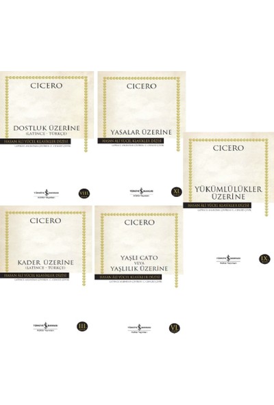 Yasalar Üzerine - Yükümlülükler Üzerine - Dostluk Üzerine - Kader Üzerine - Yaşlılık Üzerine 5 Kitap Set - Cicero Yasalar Üzerine - Yükümlülükler Üzerine - Dostluk Üzerine - Kader Üzerine - Yaşlılık Üzerine 5 Kitap Set - Cicero