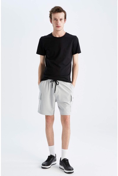 DeFacto Slim Fit Cepli Ince Kumaş ŞORT Y1099AZ22HS