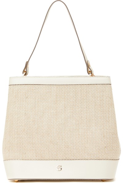 Bej Kadın Keten Çanta