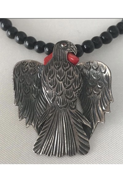 ANKA Gümüş Kartal Kolye (El Yapımı 3 Boyutludur)
