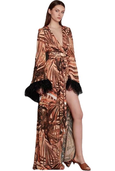 Dlloer Boho Desenli Maxi Elbise (Yurt Dışından)