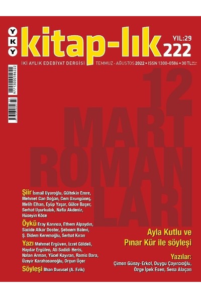 Kitap-lık 222 Temmuz – Ağustos 2022 Kitap-lık 222 Temmuz – Ağustos 2022