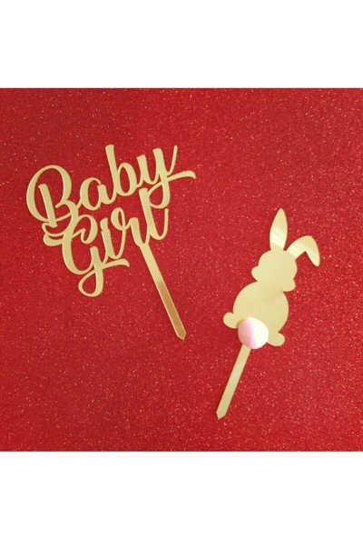2'li Sevimli Baby Girl Pasta Süsü - Cake Topper 2'li Sevimli Baby Girl Pasta Süsü - Cake Topper