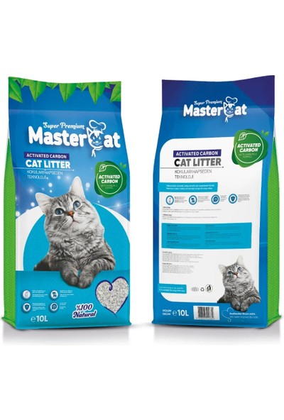 Mastercat Aktif Karbonlu Extra Koku Emici Kedi Kumu 10L