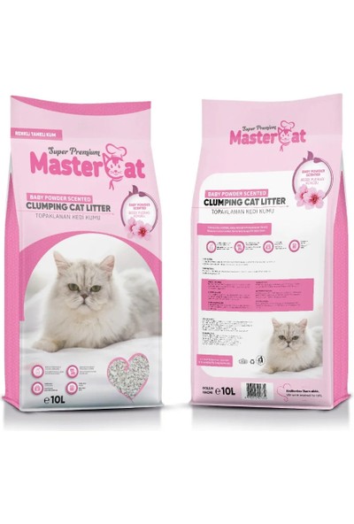 Mastercat Bebek Pudralı Kedi Kumu 10L