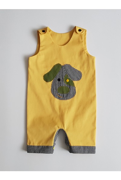 Zehsa Erkek Bebek Salopet Köpek Aplik Detaylı Özel Dikim