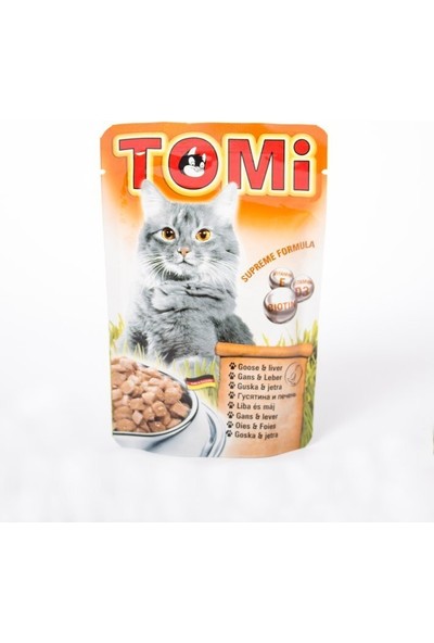 NZM Ticaret Tomi Pouch Kazlı ve Ciğerli Yetişkin Kedi Konservesi 100 gr (20 Adet) NZM Ticaret Tomi Pouch Kazlı ve Ciğerli Yetişkin Kedi Konservesi 100 gr (20 Adet)