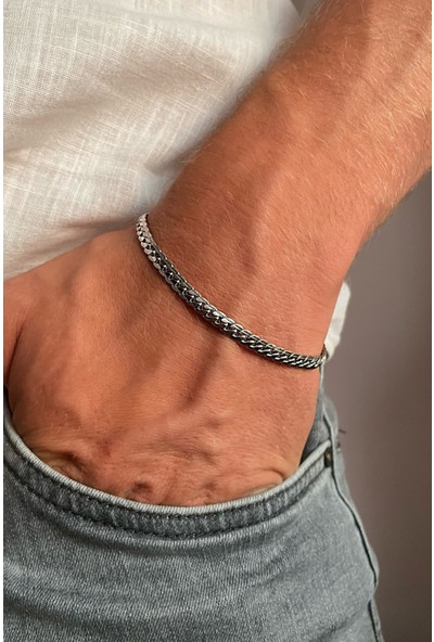Ambeliza Accessory Çelik Ince Erkek Bileklik