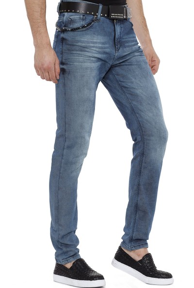 Cipo & Baxx CD374 Slim Fit Dar Paça Jean Mavi Erkek Kot Pantolon Cipo & Baxx CD374 Slim Fit Dar Paça Jean Mavi Erkek Kot Pantolon