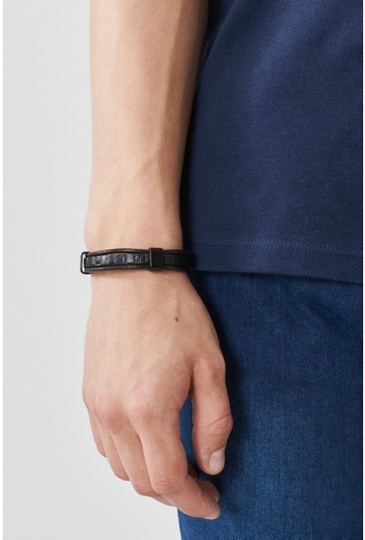 ALTINYILDIZ CLASSICS Doğal Taş Siyah-Kahve Bileklik