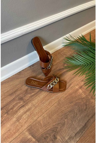 Remix Burki Taba Çapraz Zincirli Terlik