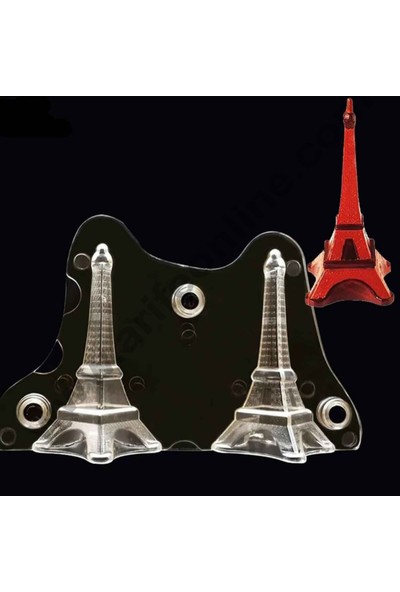 Pastry Planet 3D 2'li Eyfel Şeffaf Çikolata Kalıbı