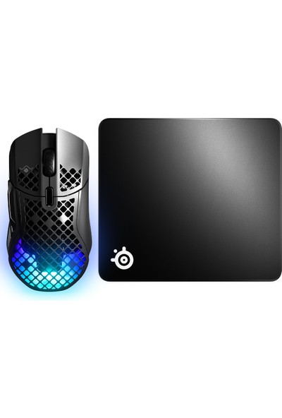 Steelseries Aerox 5 Wireless Gaming Mouse + Qck Oyun Mousepad Steelseries Aerox 5 Wireless Gaming Mouse + Qck Oyun Mousepad