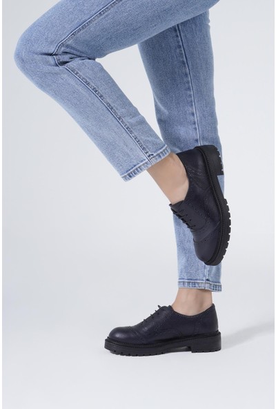 CZ London Deri Kadın Bağcıklı Oxford Günlük Ayakkabı CZ London Deri Kadın Bağcıklı Oxford Günlük Ayakkabı