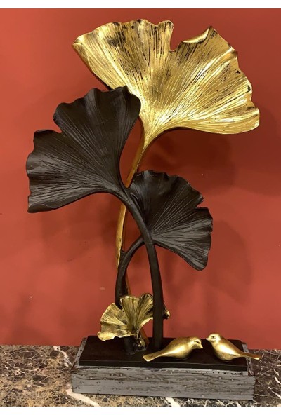Savita Home Kuşlu Ginko Ağacı Siyah & Gold Savita Home Kuşlu Ginko Ağacı Siyah & Gold