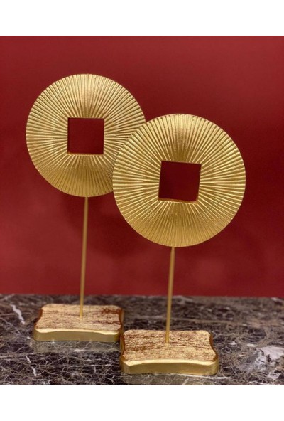 Savita Home Ikili Yuvarlak Dekor Gold Savita Home Ikili Yuvarlak Dekor Gold