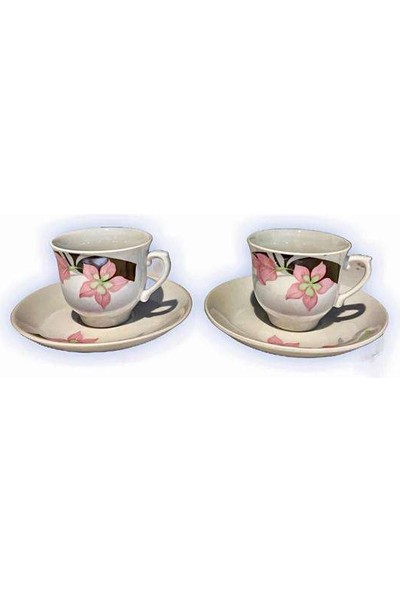 2li Çiçekli Fincan Seti