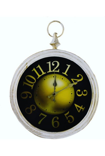 Galaxy D217-E Serisi Eskitme Desenli Sessiz Akar Duvar Saati 30 cm