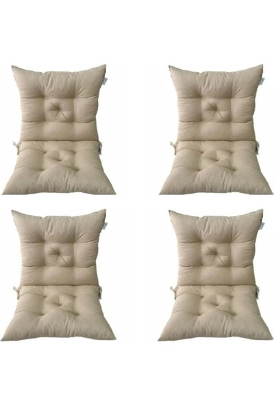 Harman Buz 4'lü Kombin Arkalıklı Pofidik Kare Sandalye Minderi 40 x 85 cm Bej Harman Buz 4'lü Kombin Arkalıklı Pofidik Kare Sandalye Minderi 40 x 85 cm Bej