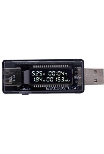 UniChrome LED Ekranlı USB Voltmetre Ampermetre USB Şarj Kapasitesi Test Cihazı UniChrome LED Ekranlı USB Voltmetre Ampermetre USB Şarj Kapasitesi Test Cihazı